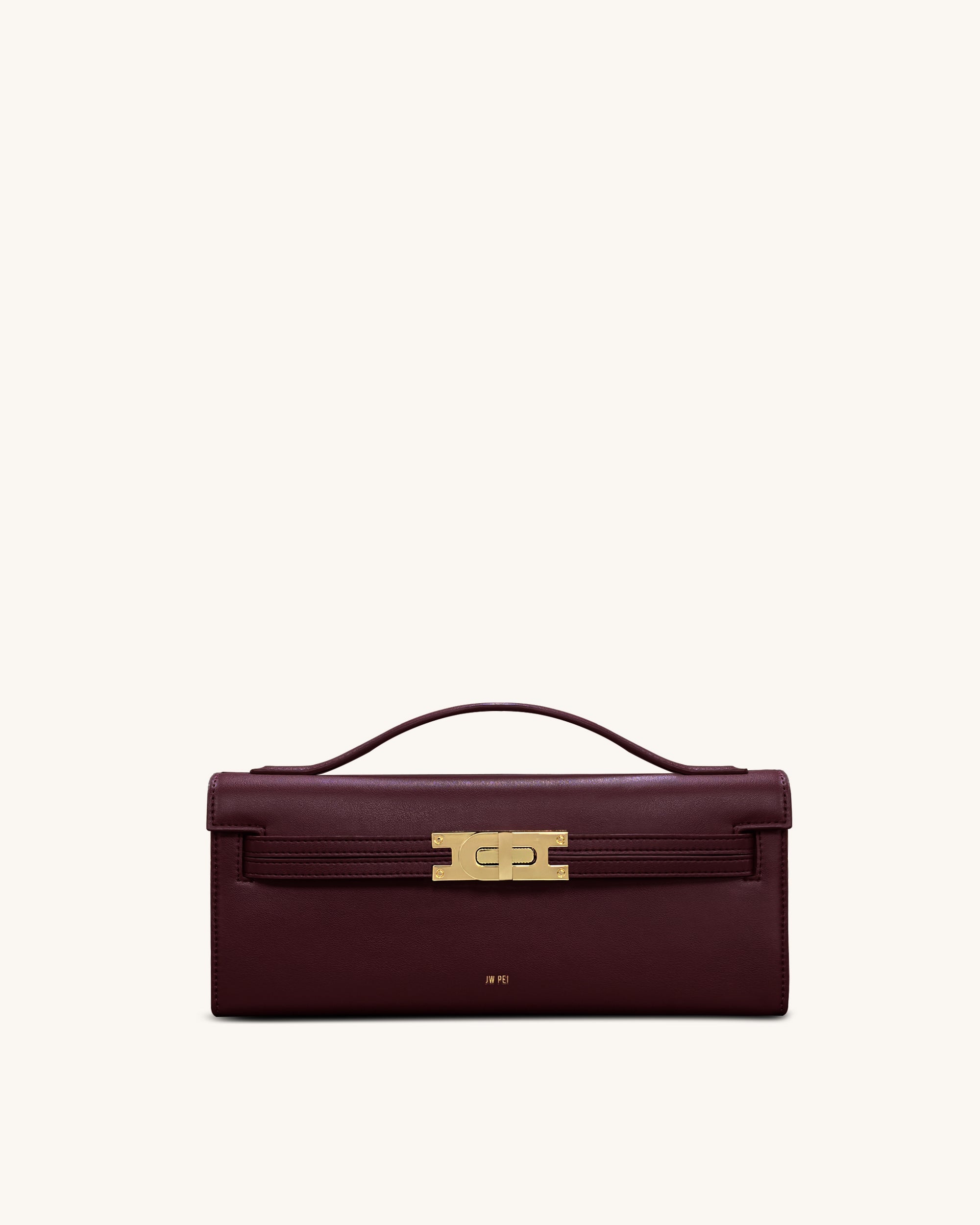 Bria Structured Top Handle Bag - Deep Burgundy - JW PEI LATAM