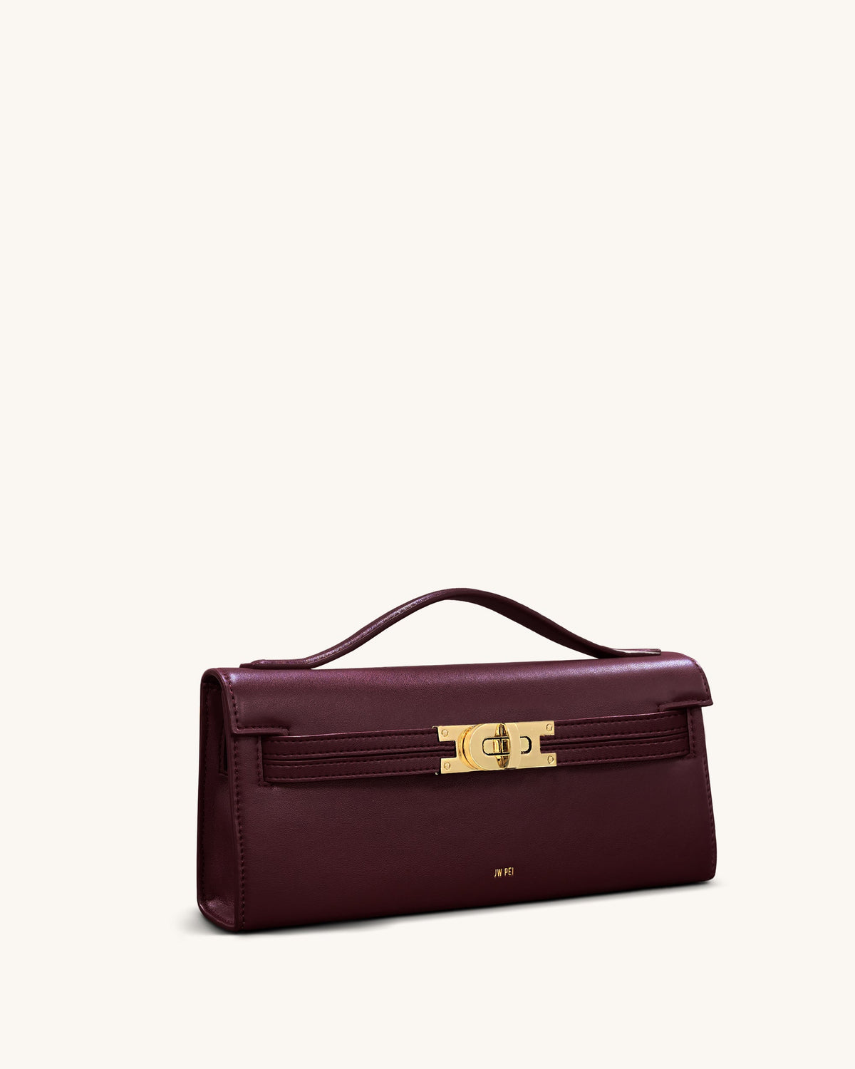 Bria Structured Top Handle Bag - Deep Burgundy - JW PEI LATAM